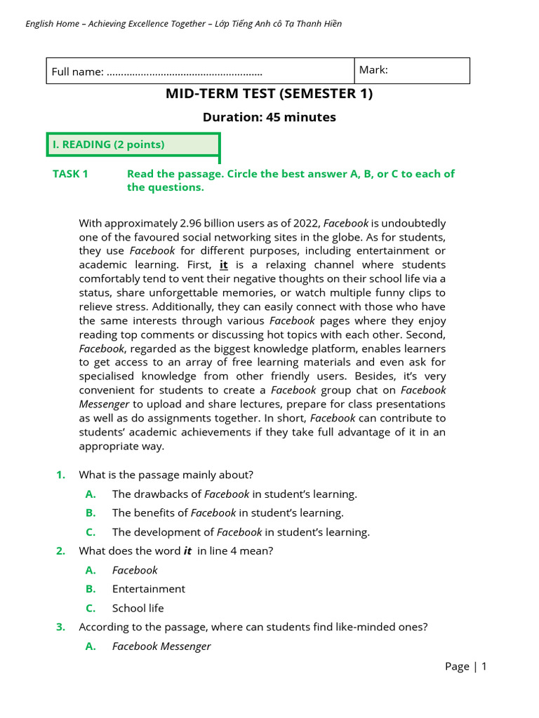 Benefits of Facebook for Students | PDF | Facebook | Learning