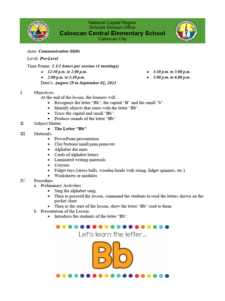 Pre-Level - Communication - Letter B | PDF | Human Communication | Learning