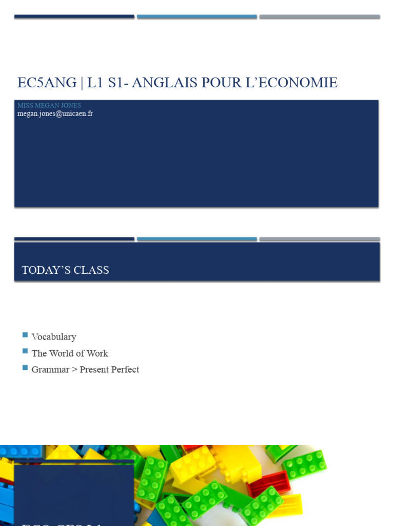 Eco Ges L1 s1 Pt.1 Presnt Perf | PDF | Linguistics | Grammar