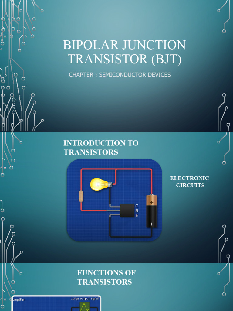 Bipolar Junction Transistor (BJT) | PDF