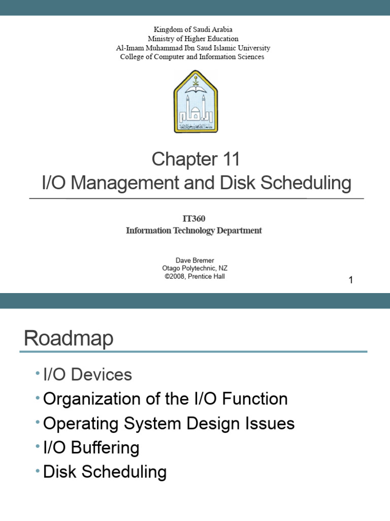 Chapter3-c-IO Management and Disk Scheduling-Updated | PDF | Input/Output | Operating System