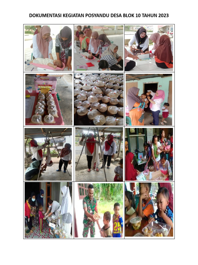 Dokumentasi Kegiatan Makanan Tambahan Posyandu Tahun 2023 | PDF