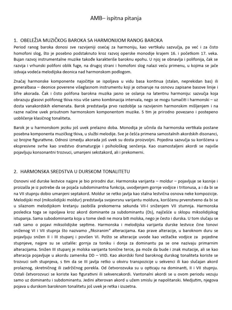 Analiza - Ispitna Pitanja Skripta | PDF