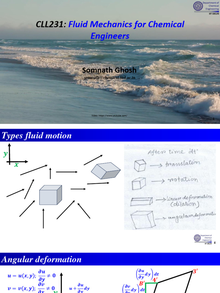 Angular Deformation in Fluid Mechanics | PDF | Liquids | Materials