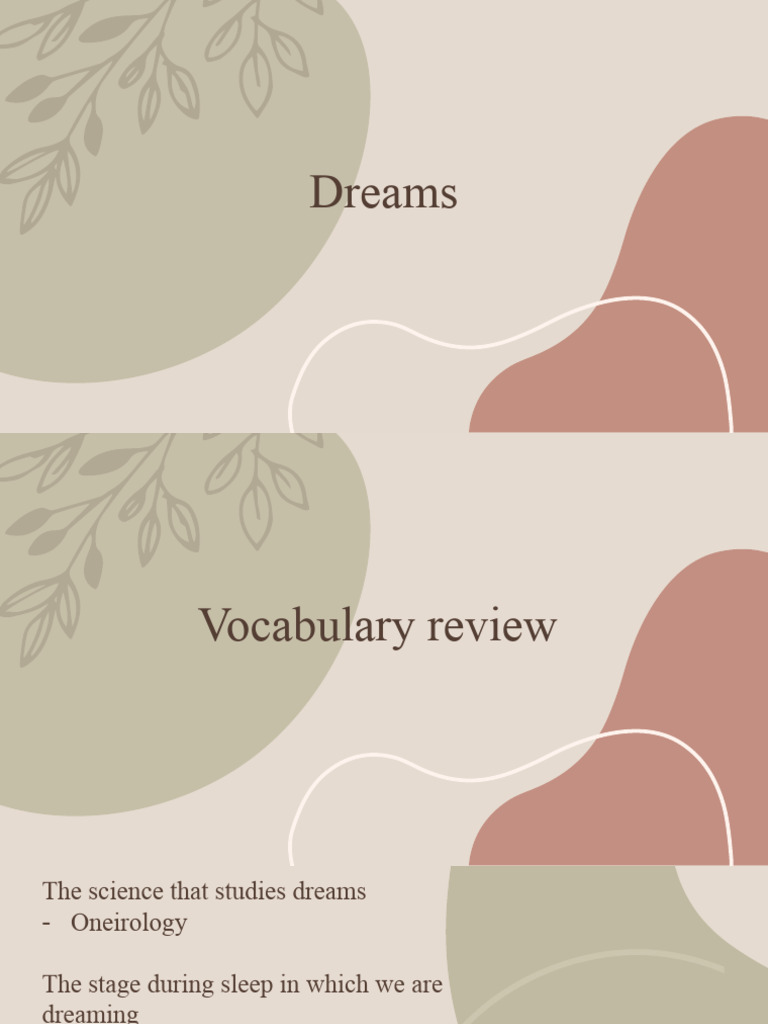 Dreams (READING) | PDF | Sleep | Rapid Eye Movement Sleep