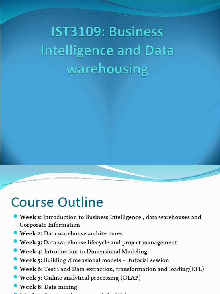 Business Intelligence & Data Warehousing | PDF