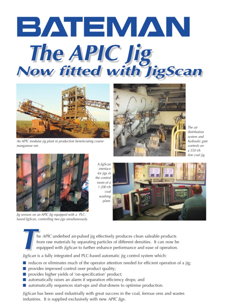 The Apic Jig Now Fitted With JigScan | PDF | Mining | Coal