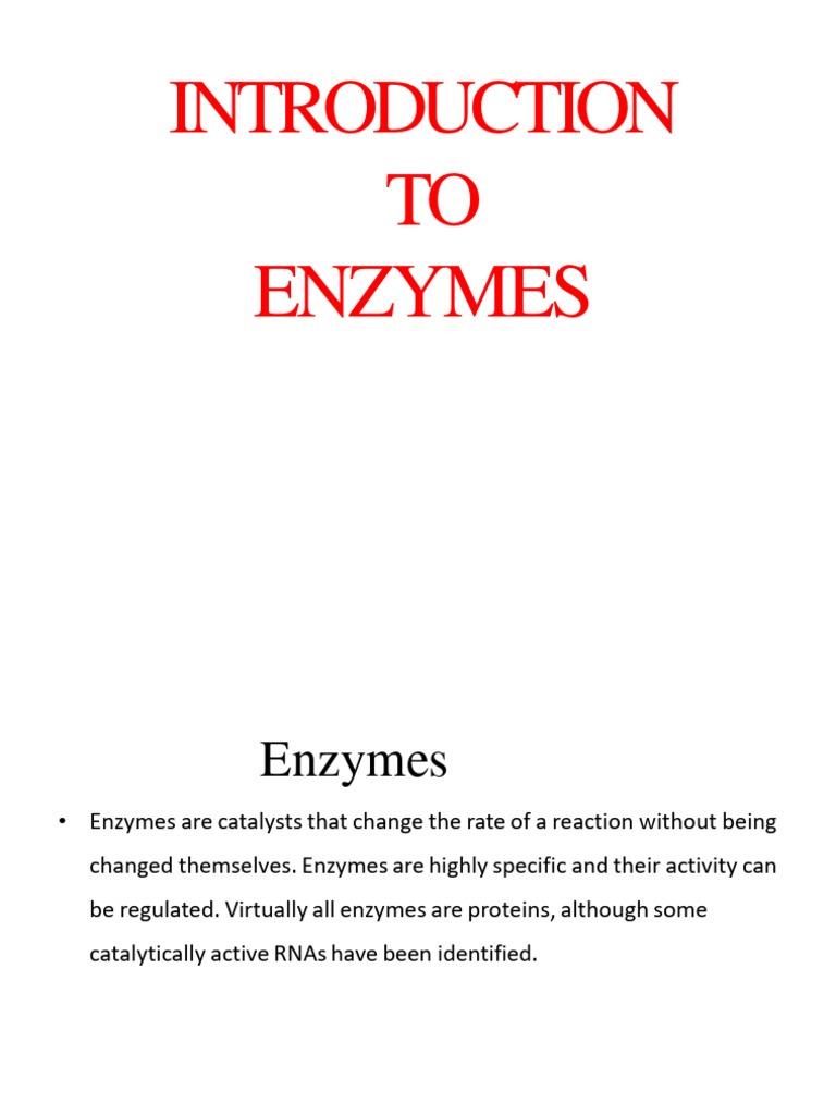 Enzyme Introduction Pdf Cofactor Biochemistry Enzyme Inhibitor