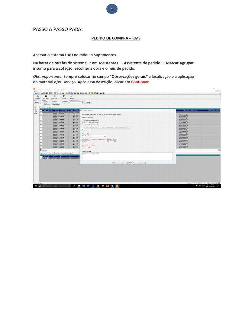 Passo A Passo RMS - Sistema Uau | PDF