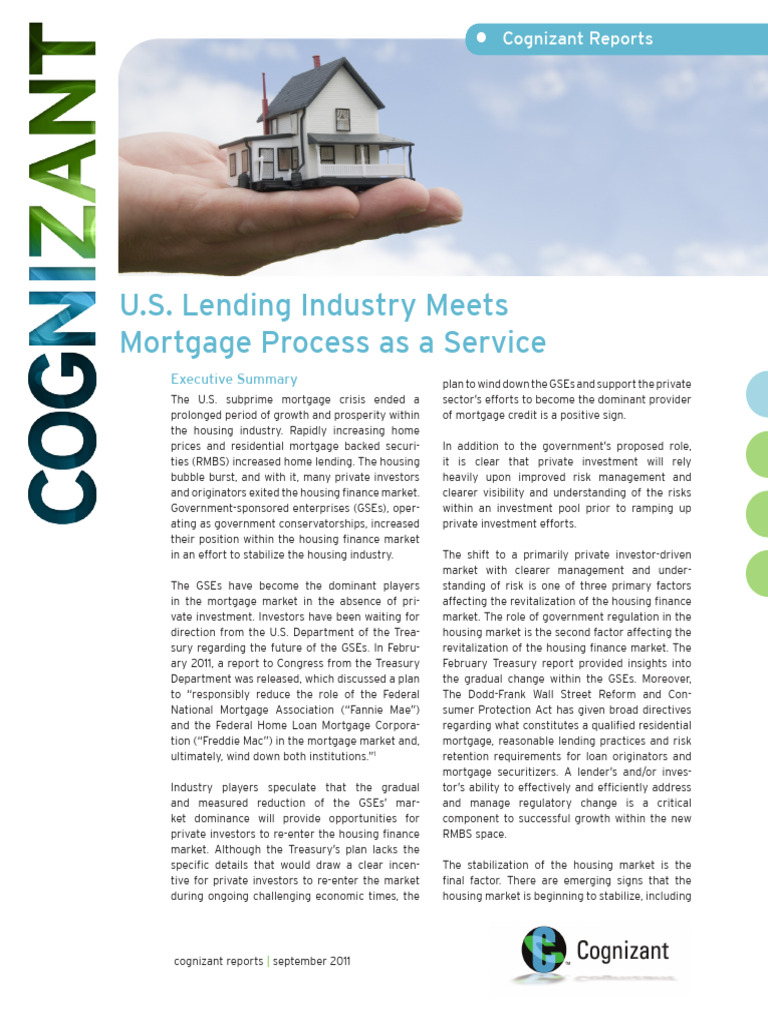 US Lending Industry Meets Mortgage Process As A Service | PDF ...