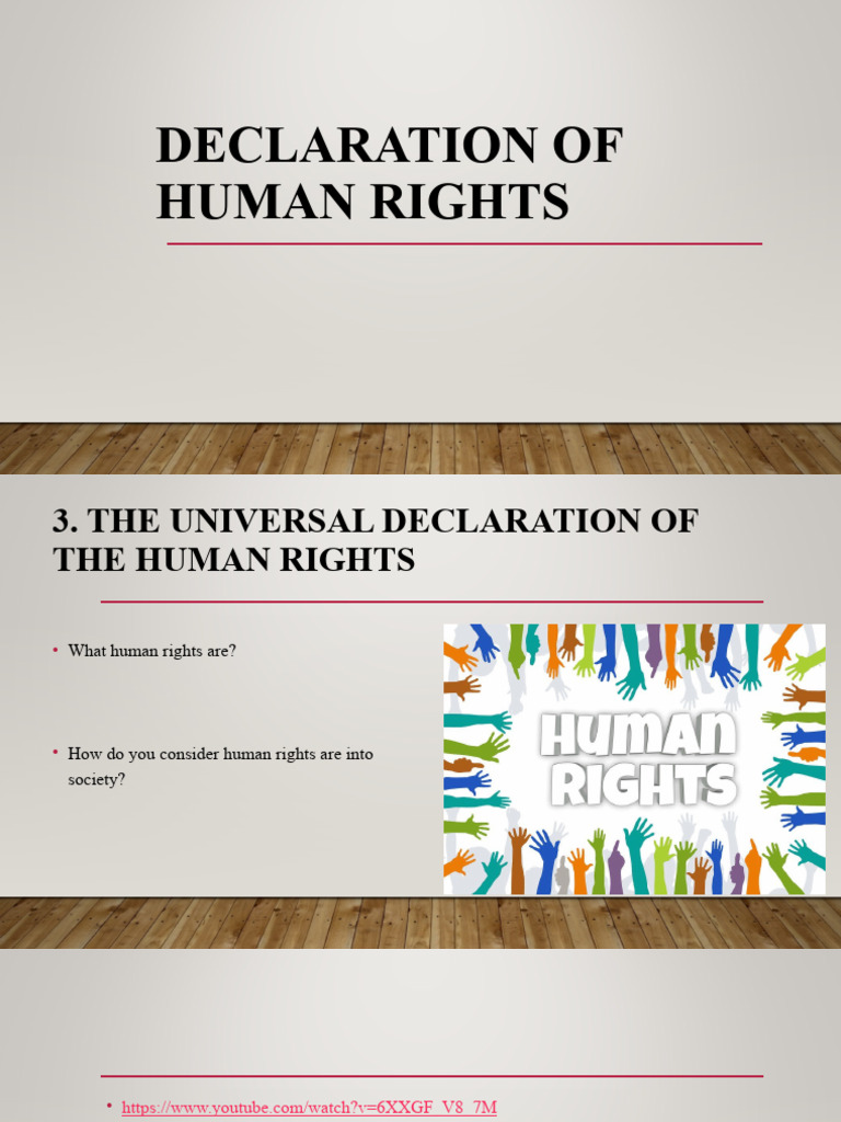 HISTORY CLASSES - Part II - The Declaration of The Human Rights | PDF ...