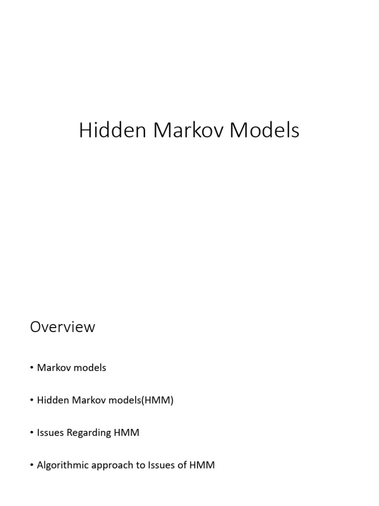 Hidden Markov Models | PDF | Markov Chain | Statistics Hidden Markov Models | PDF | Markov Chain | Statistics