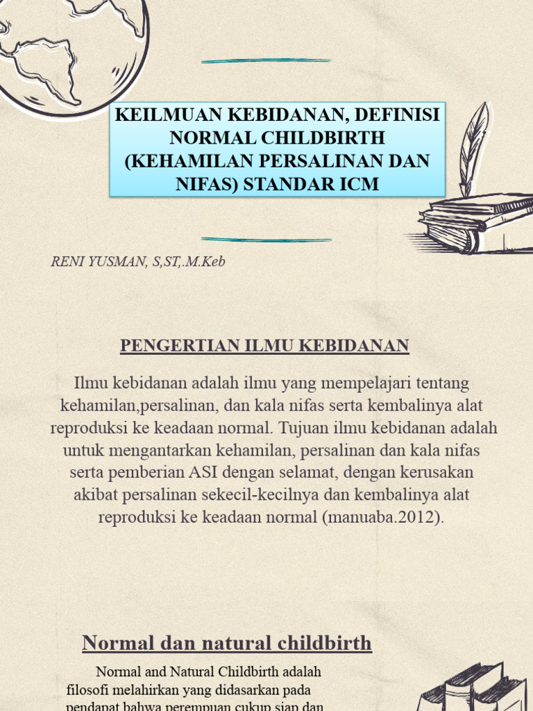 Keilmuan Kebidanan-Definisi Normal Childbirth Kehamilan Persalinan Dan Nifas Standar Icm | PDF