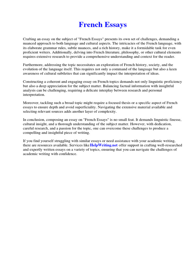 French Essays | PDF | Leadership | Mindfulness