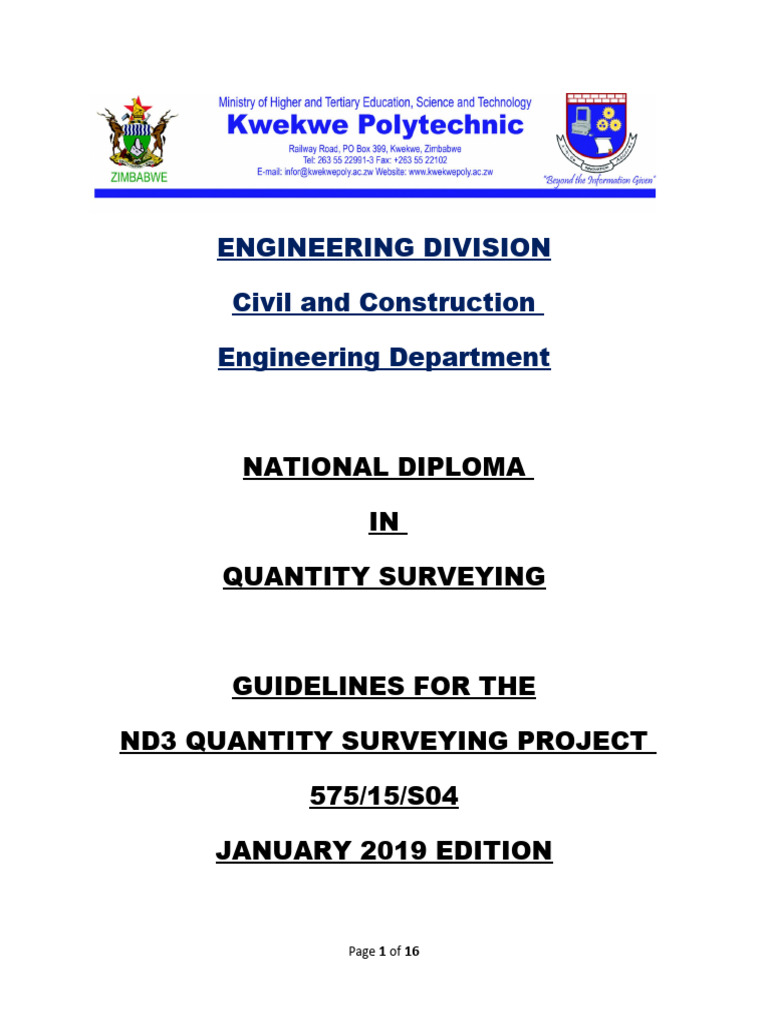 QS Project January 2019 Guide 2 | PDF