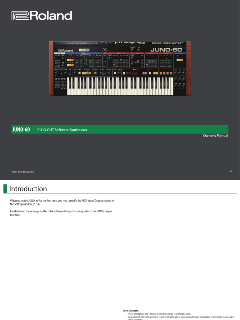 JUNO-60 Manual E | PDF