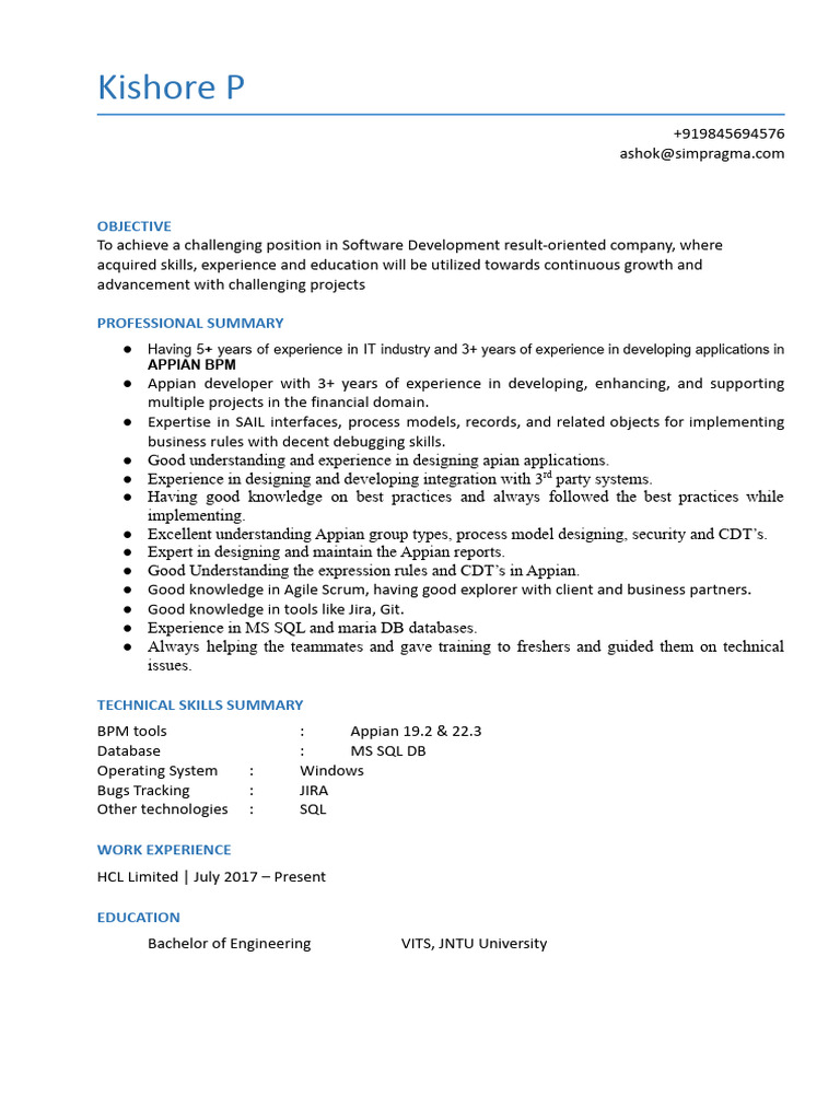 Kishore+APPIAN | PDF | User Interface | Databases