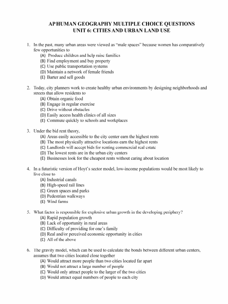 APHuman Geography Unit 6 | PDF