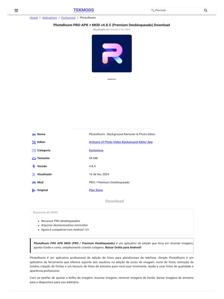 PhotoRoo PRO APK + MOD v4.8.5 (Premium Desbloqueado) Download | PDF ...