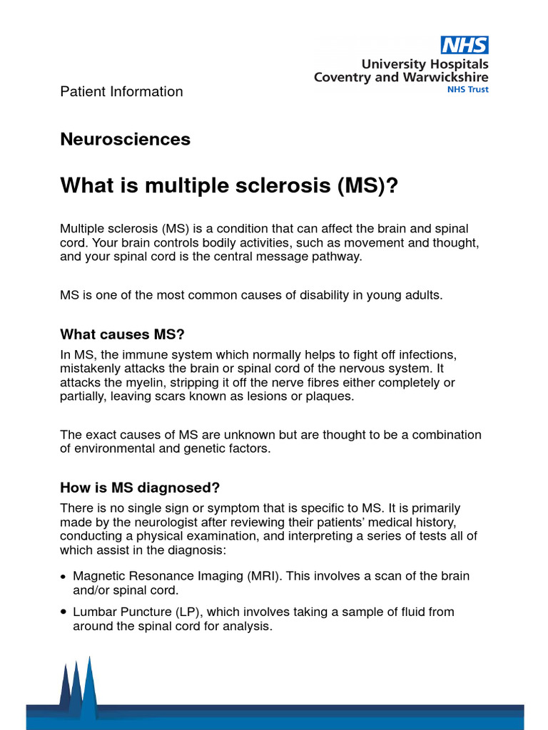 What Is Multiple Sclerosis | PDF | Multiple Sclerosis | Neurology