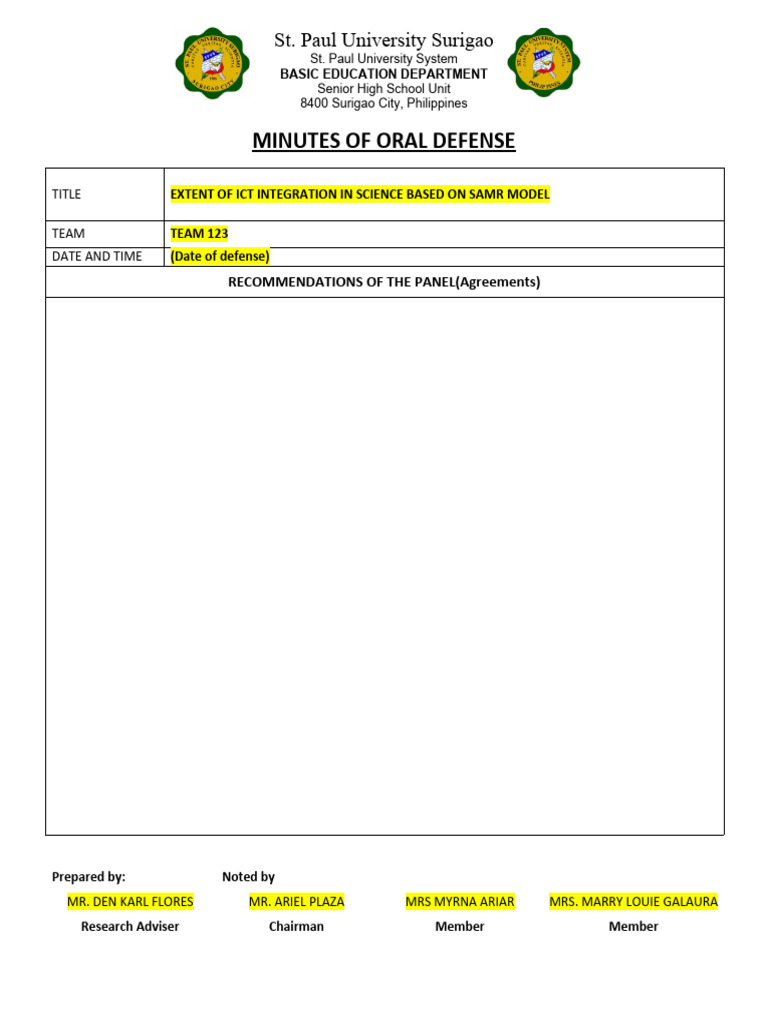 Minutes of Defense | PDF