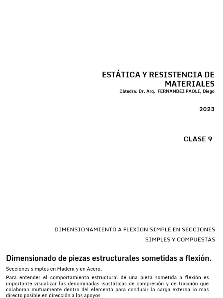Dimensionamiento de Flexión en Materiales | PDF | Viga (Estructura ...