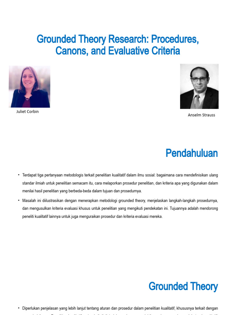 Grounded Theory Research Procedures | PDF