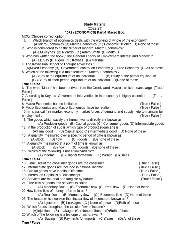 Simplified Material Eco 12th 2022 23 Eng Pdf Economics Banks