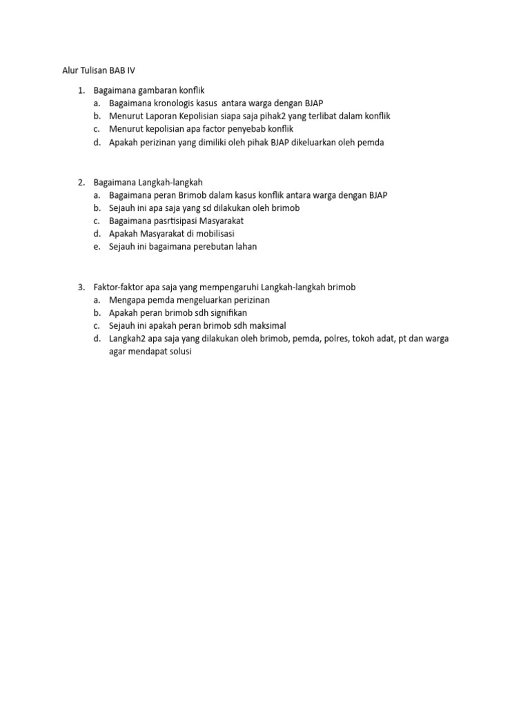 Alur Tulisan BAB IV Ali | PDF