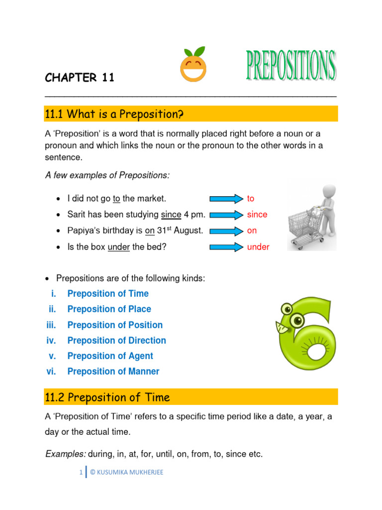 Sample Chapter - Prepositions (Preview) | PDF