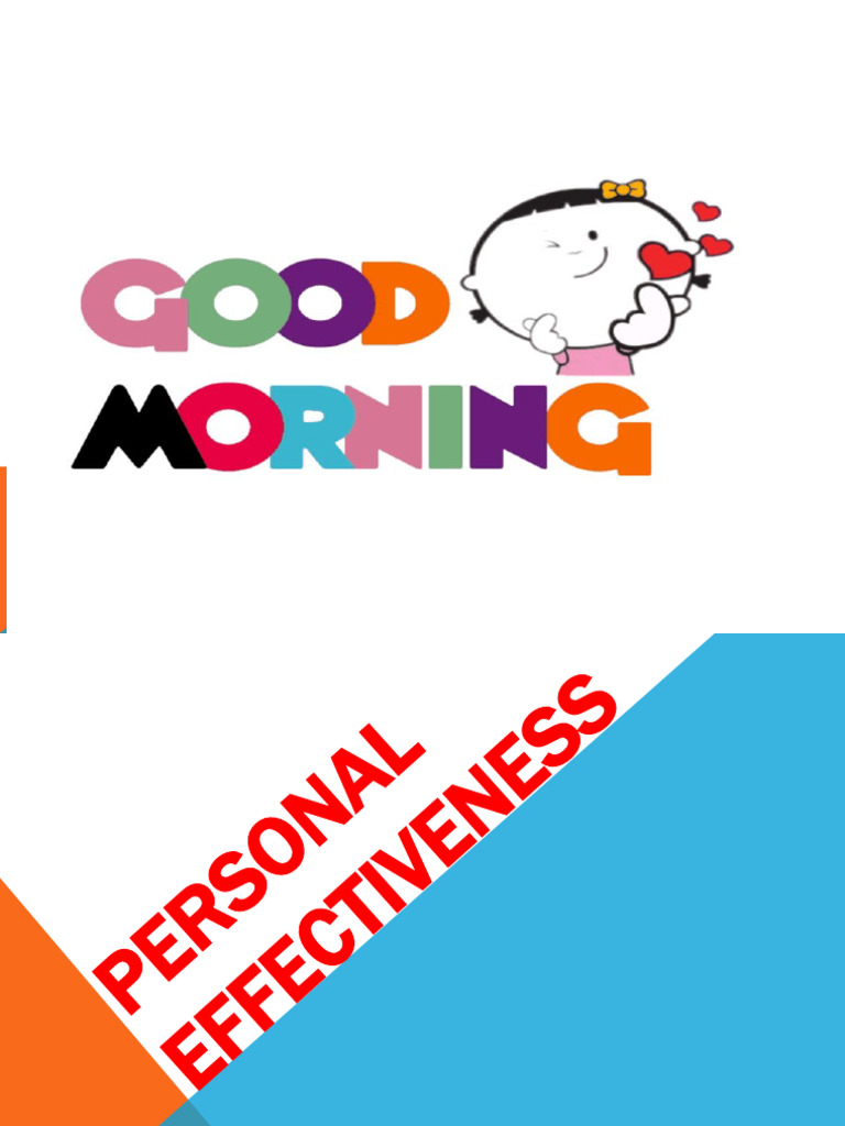 Personal Effectiveness | PDF | Disciplines | Goal