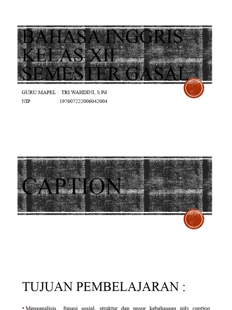 XII PPT 3.3 CAPTION | PDF | Linguistics | Grammar