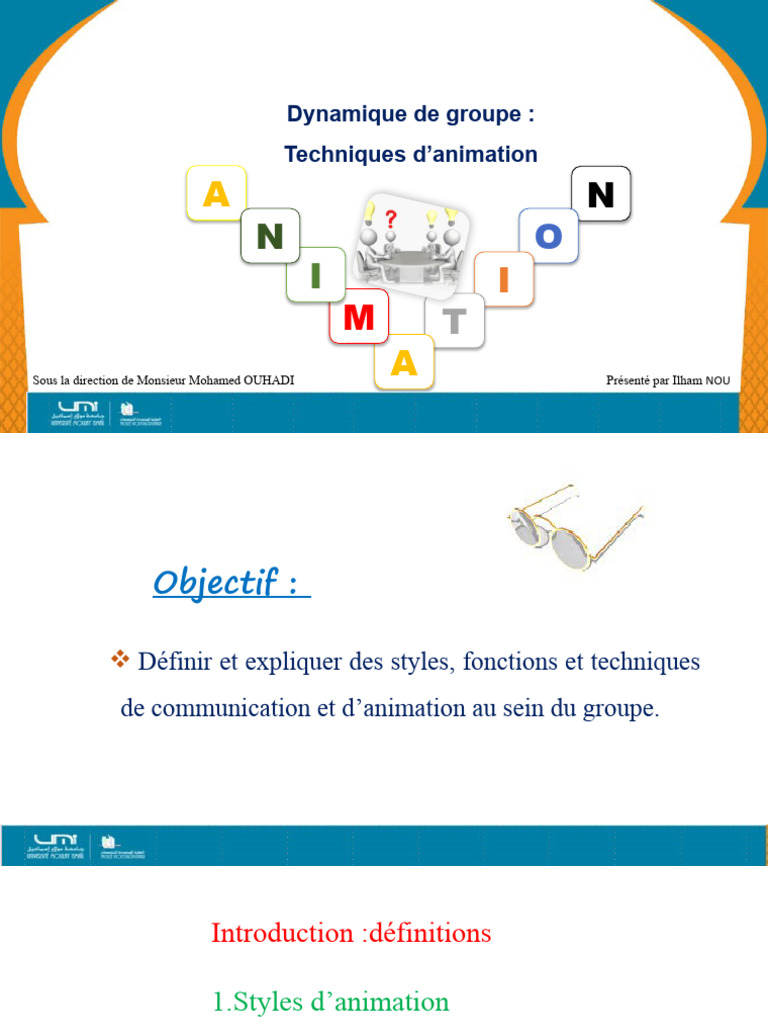 Techniques D'animation Au Sein Du Groupe | PDF