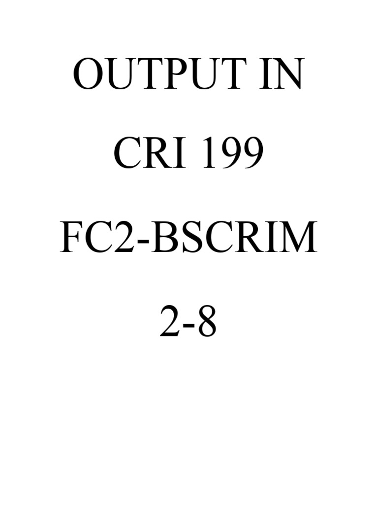 Cri 199 | PDF