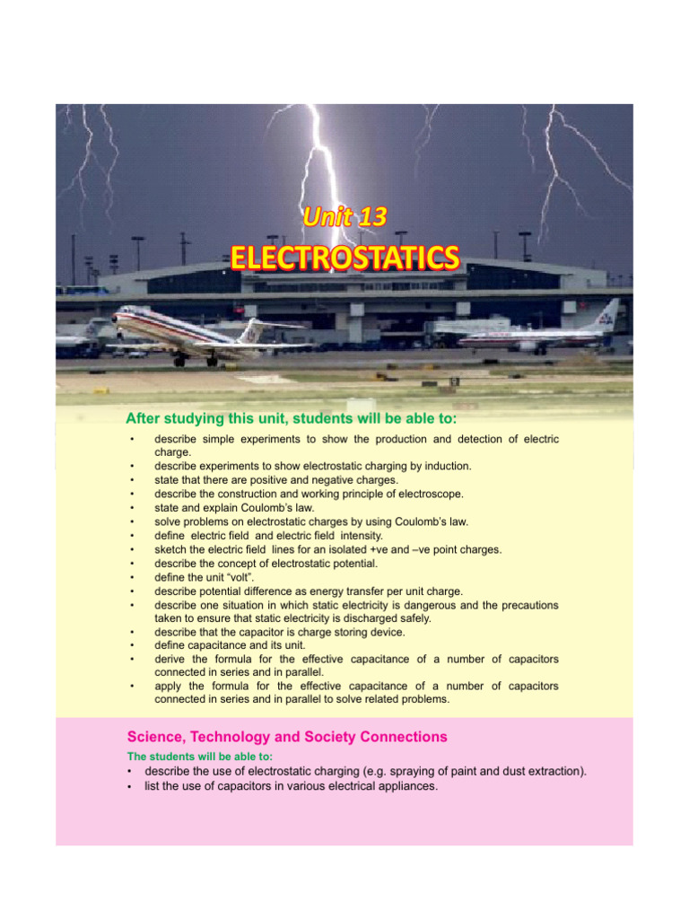Chapter 13 | PDF | Capacitor | Electric Field