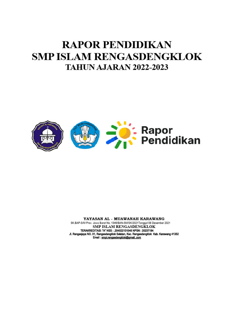 Cover Rapor Pendidikan | PDF