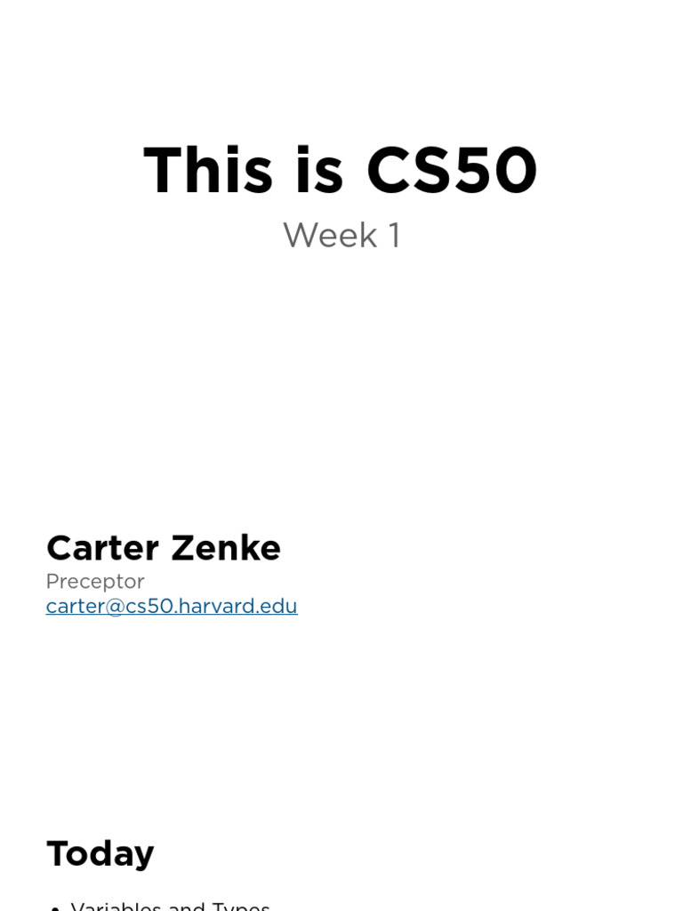 Section1 For Cs50 Pdf Integer Computer Science Computer Engineering