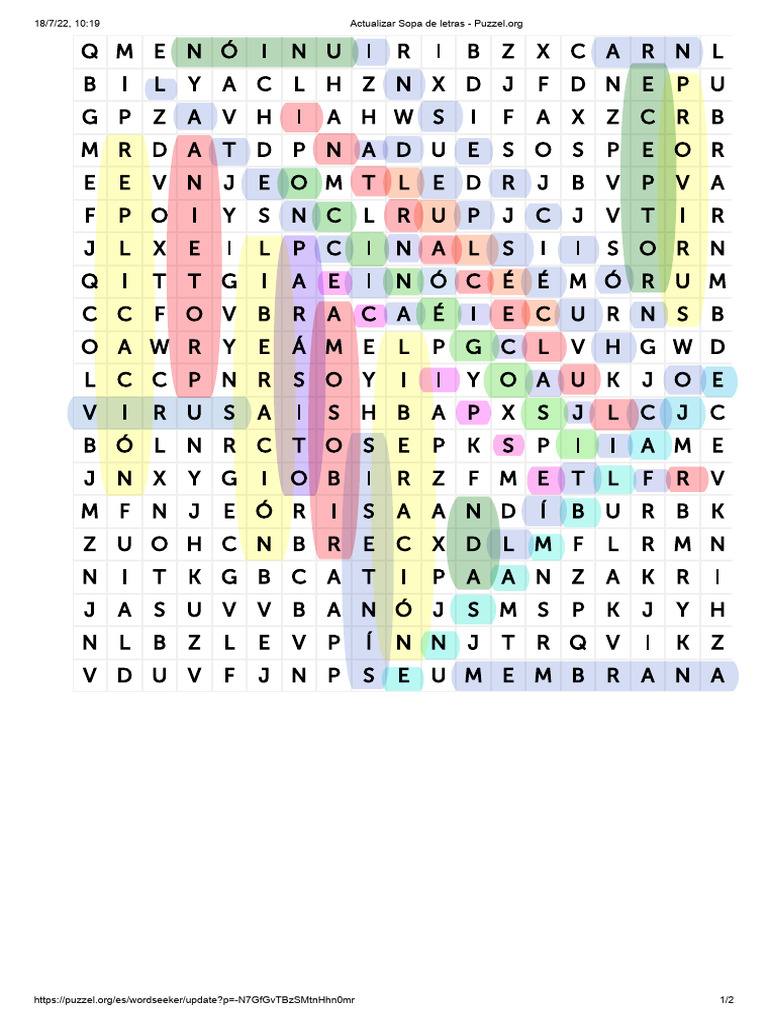 Sopa de Letras VIRUS | PDF