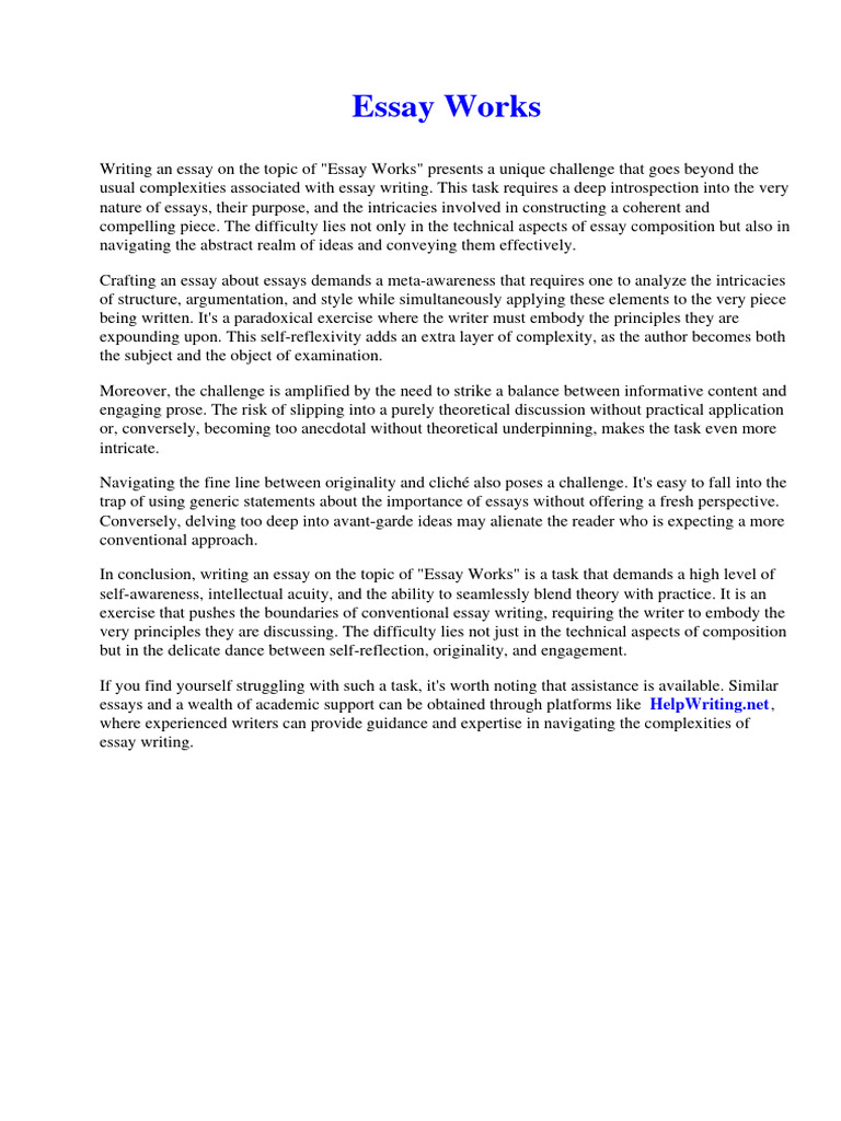 Essay Works | PDF | Pregnancy | Essays