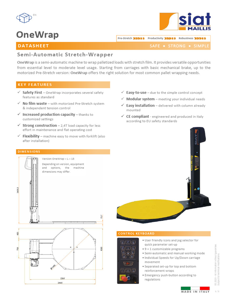 Siat ONEWRAP | PDF | Vehicles | Manufactured Goods