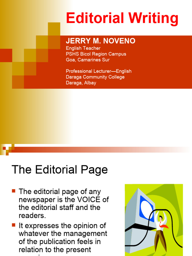 Editorial Writing | PDF | Teachers | Writers