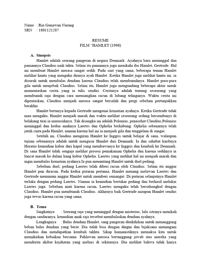 Resume Hamlet | PDF