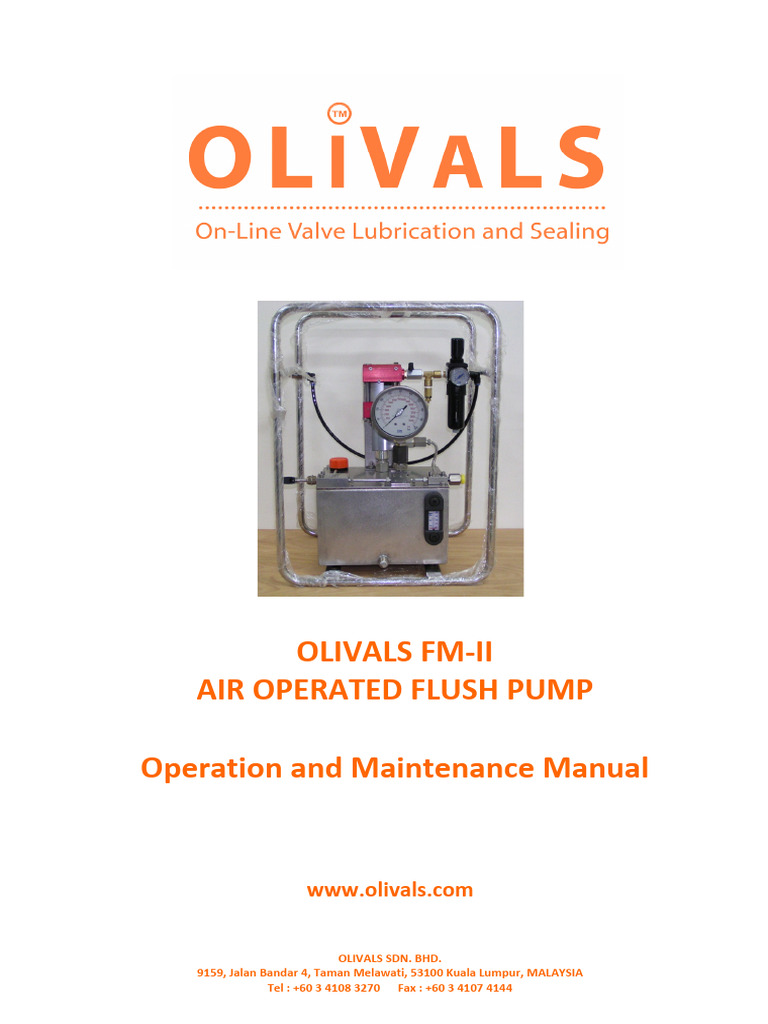 Olivals Fm-II Manual (Final) | PDF | Pump | Valve