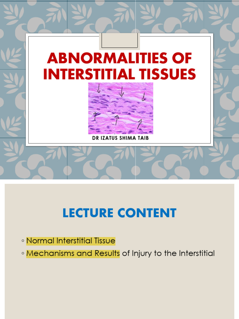 Abnormalities in Interstitial Tissues | PDF | Inflammation | Medical ...
