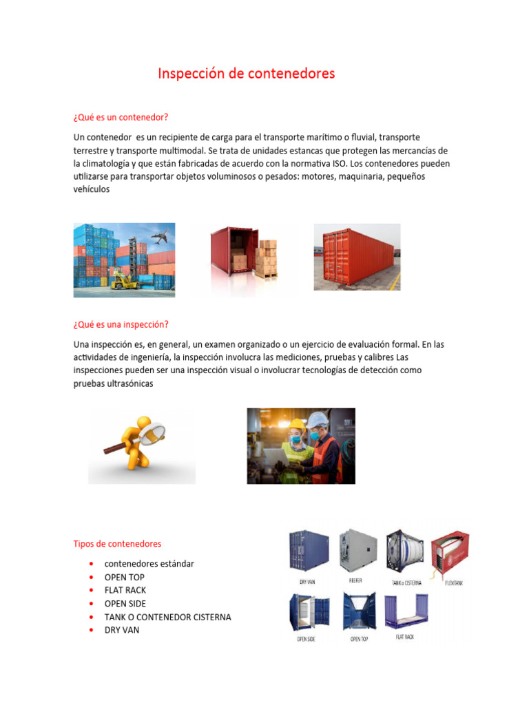 Inspección de Contenedores | PDF | Transporte | Economias