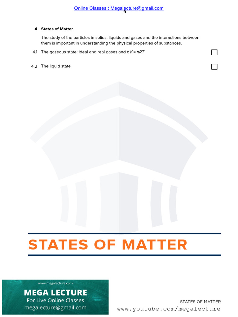 States of Matter Notes | PDF | Gases | Temperature