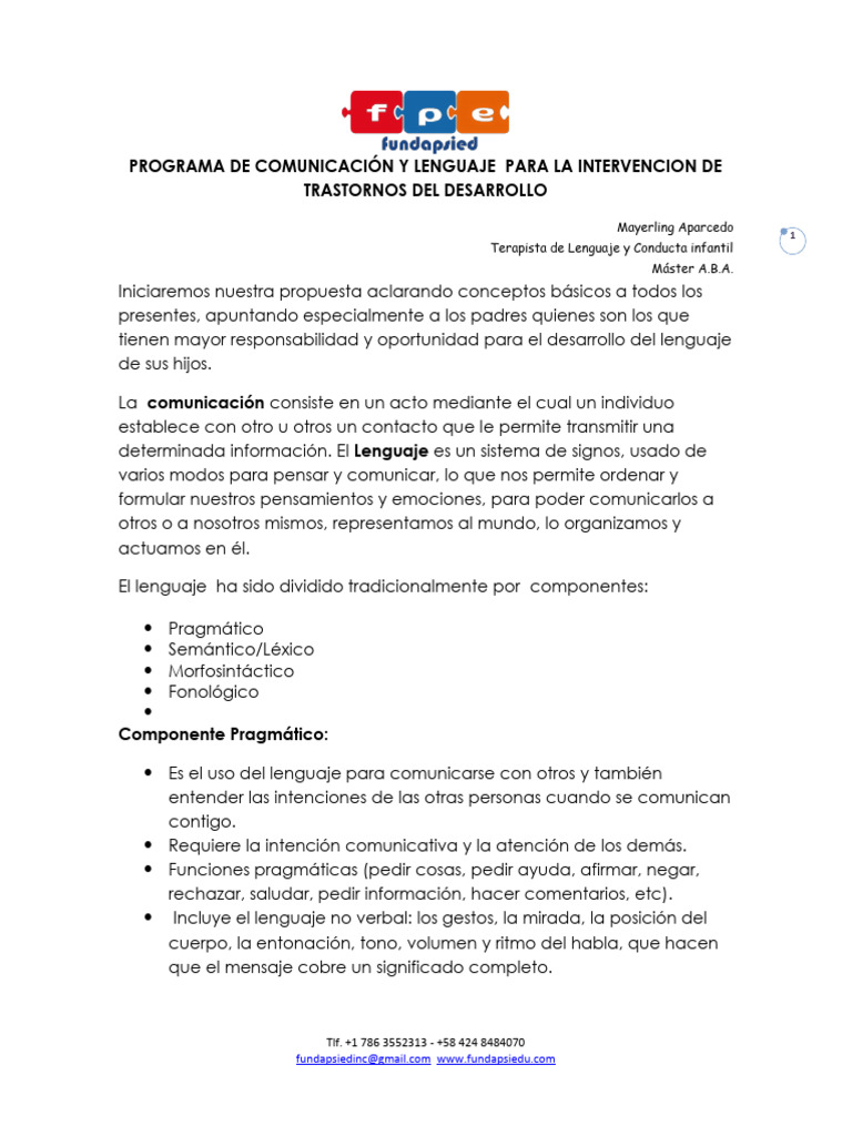 PROGRAMA DE COMUNICACION FPE | PDF | Palabra | Comunicación