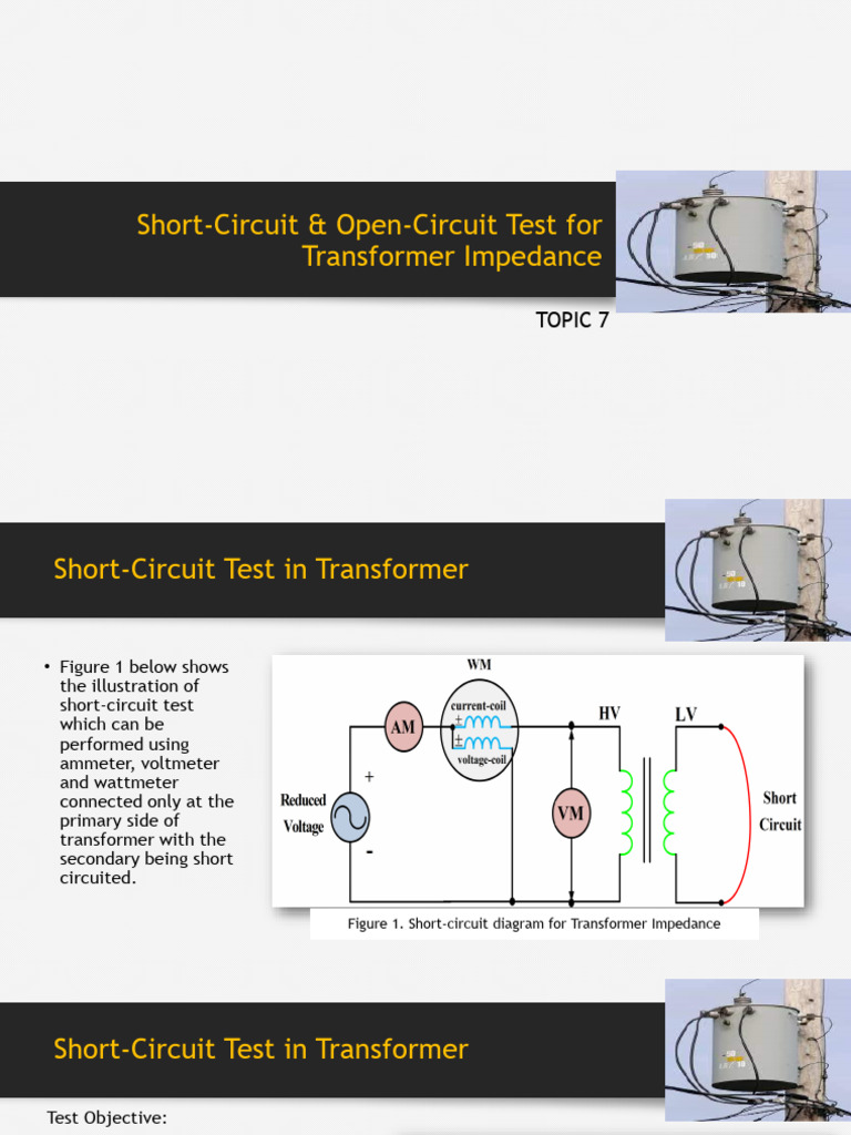Transformer Short & Open Circuit Tests | PDF | Transformer | Electrical ...