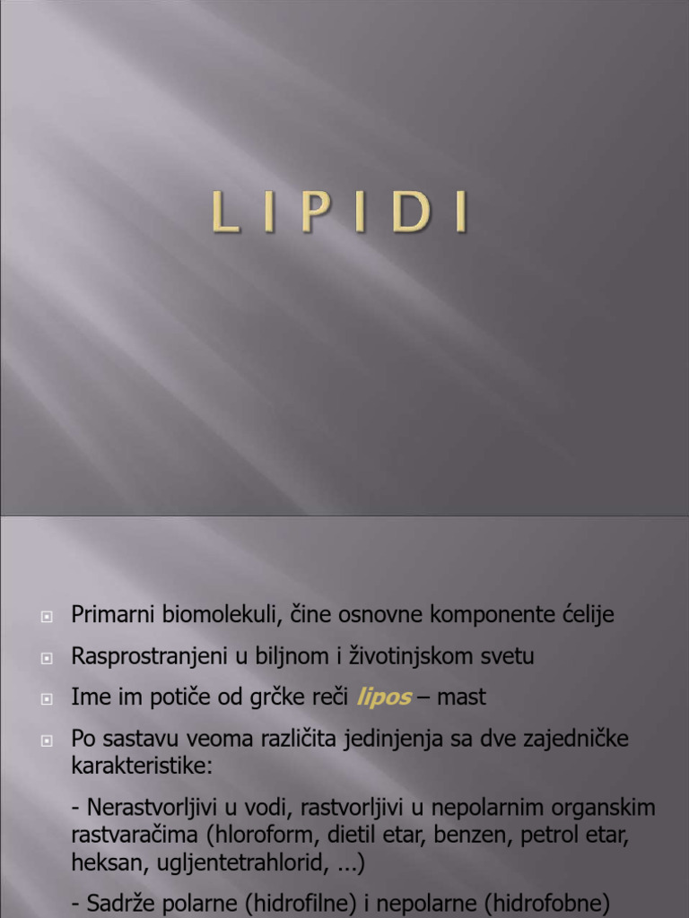 LIPIDI | PDF