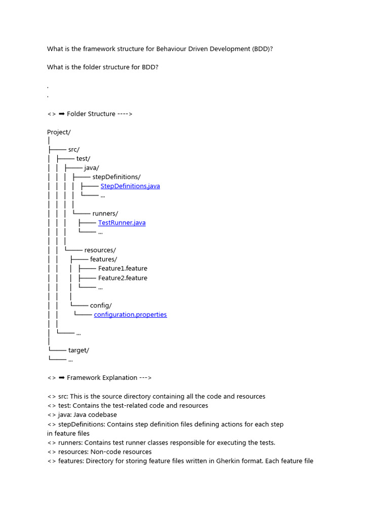 Framework Structure BDD | PDF